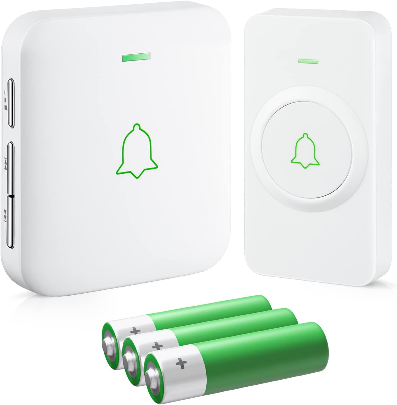 Wireless Door Bell, WA-11 Waterproof Battery Operated Doorbell Chime ...