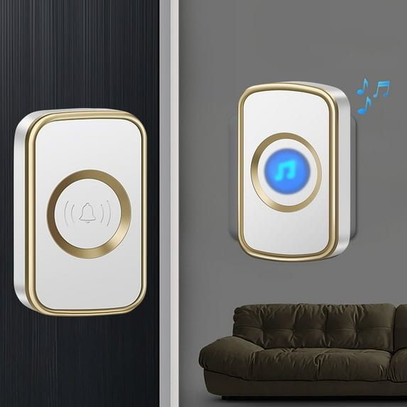 Wireless Doorbell under $5! Yannianjz Wireless Doorbell, Battery-Free ...