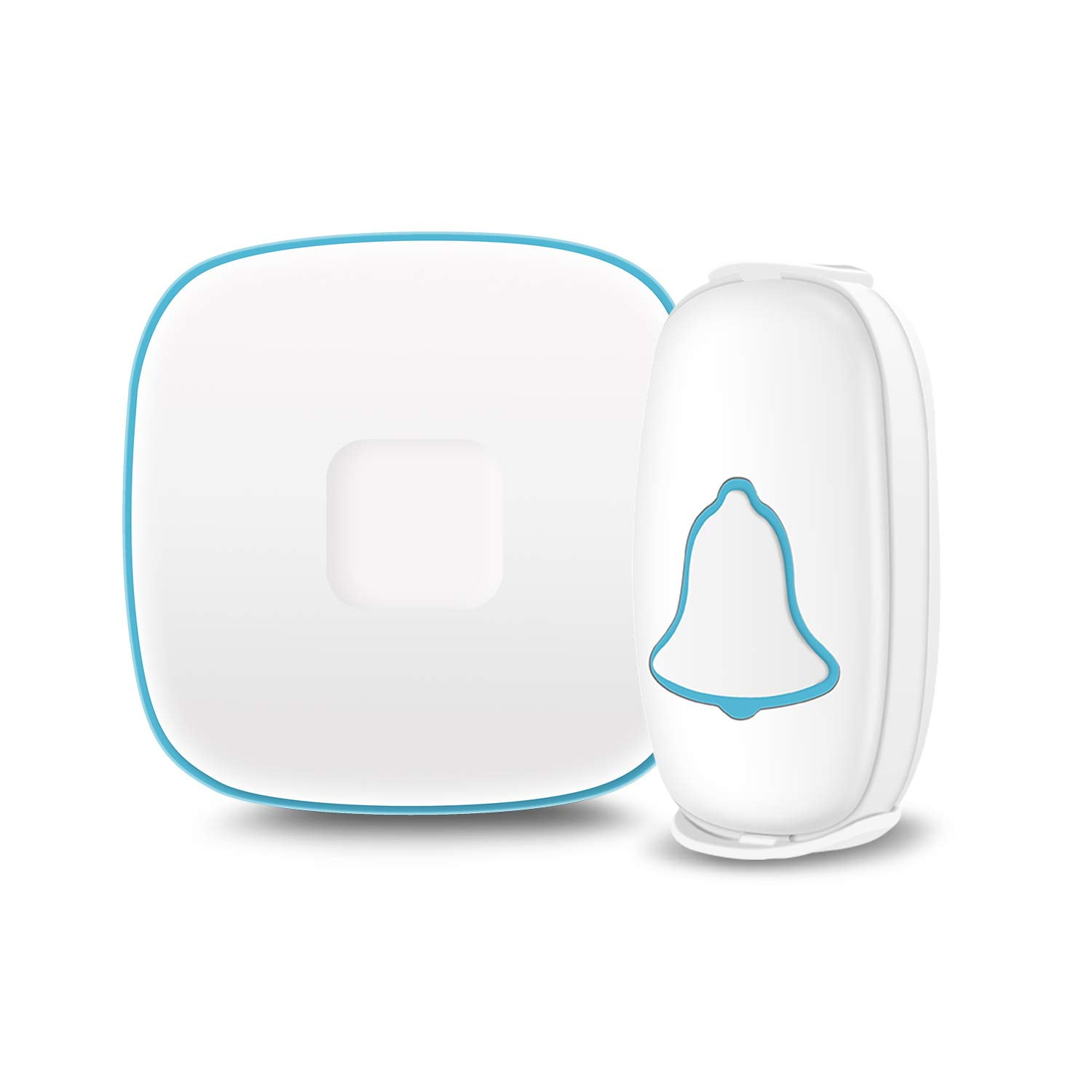 Wireless Doorbell, Bo Ying Waterproof Door Bell with Melodies and Led Flash, Easy Install, 1000 ...