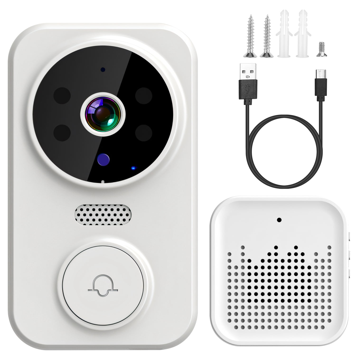 Wireless Doorbell Camera, Kocaso Smart Remote Video Doorbell Visual ...