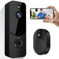 Wireless Doorbell Camera with Chime, Wireless Video Doorbell with Human ...