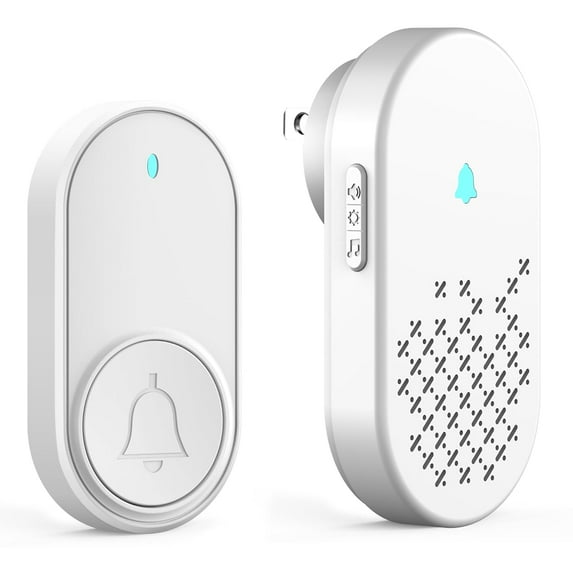 Wireless Doorbell Chime Kit, Door Bell with 1000ft Range 32 Chimes ...