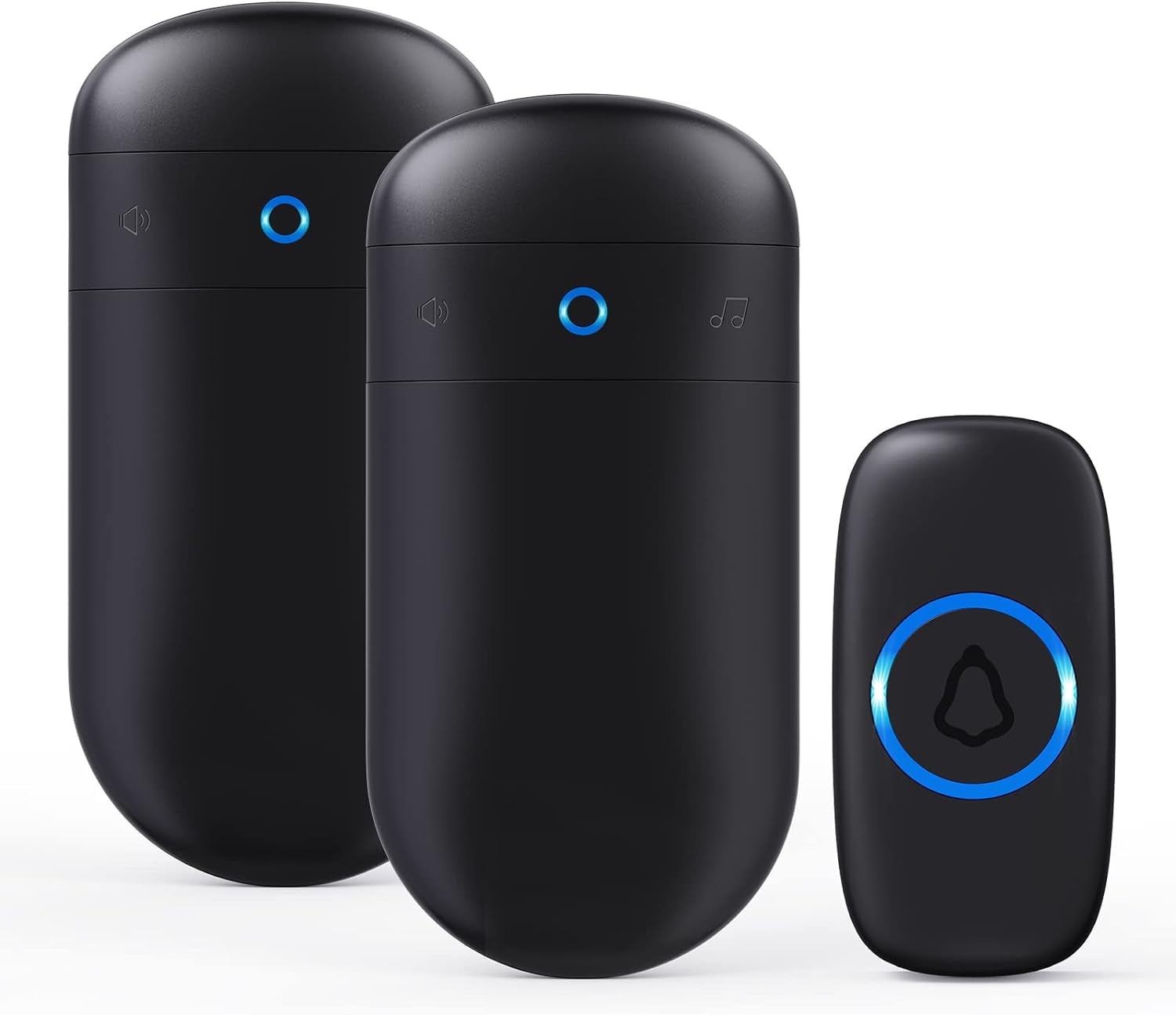 Wireless Doorbell, Door bell Over 1000ft Coverage with 2 Plug-In ...