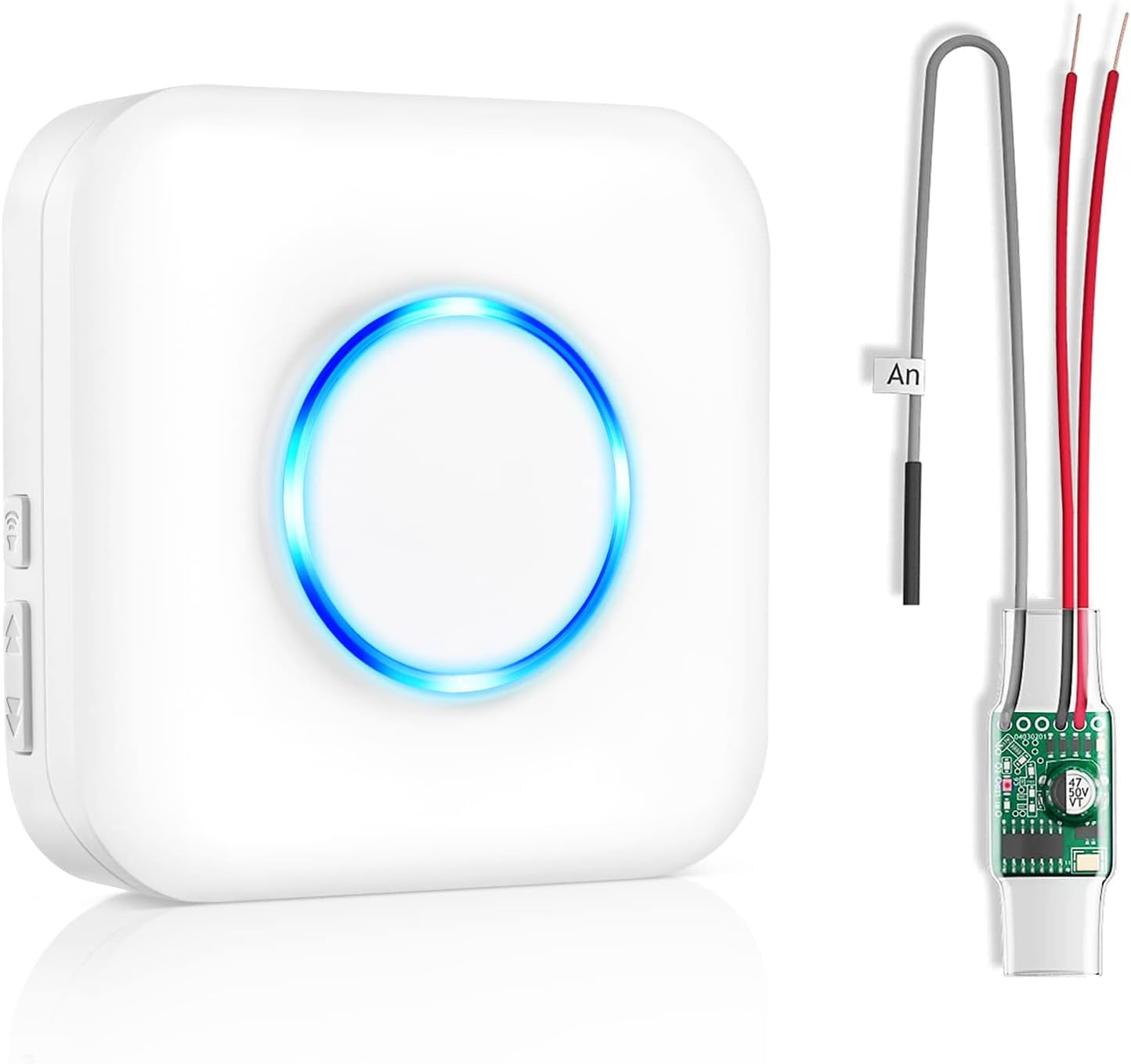 Wireless Doorbell Extender with Receiver Connects to Existing Hardwired ...