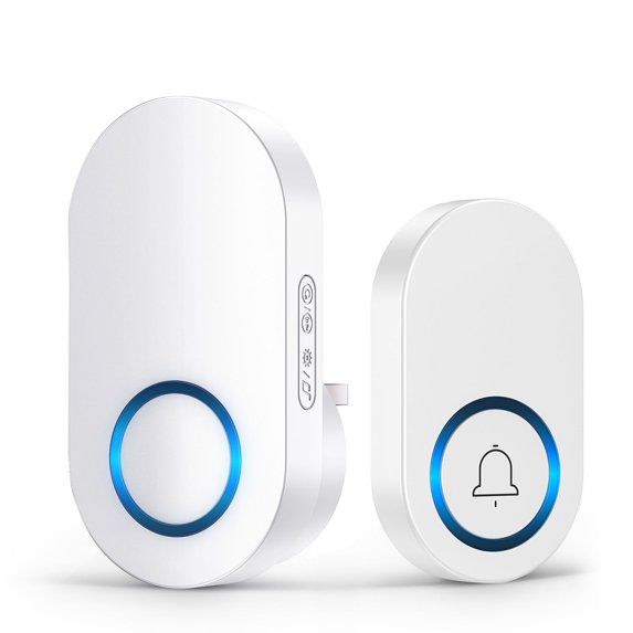 YOOVEE Wireless Doorbell, 60 Ringtones, 4-Level Volume, IP44 ...