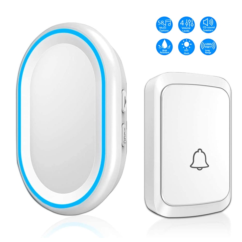 Wireless Doorbell Kit, Waterproof Door Bell Chime for Home at Over 1000 ...