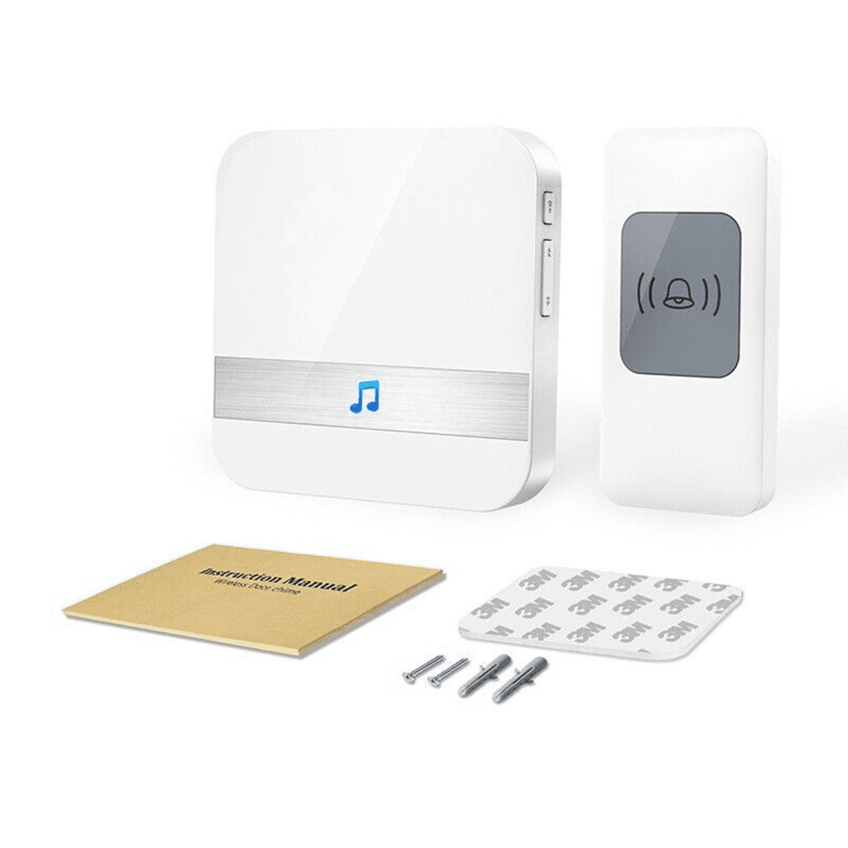 Wireless Doorbell Remote Button Door Chime Kit UP to1000-Feet Range ...