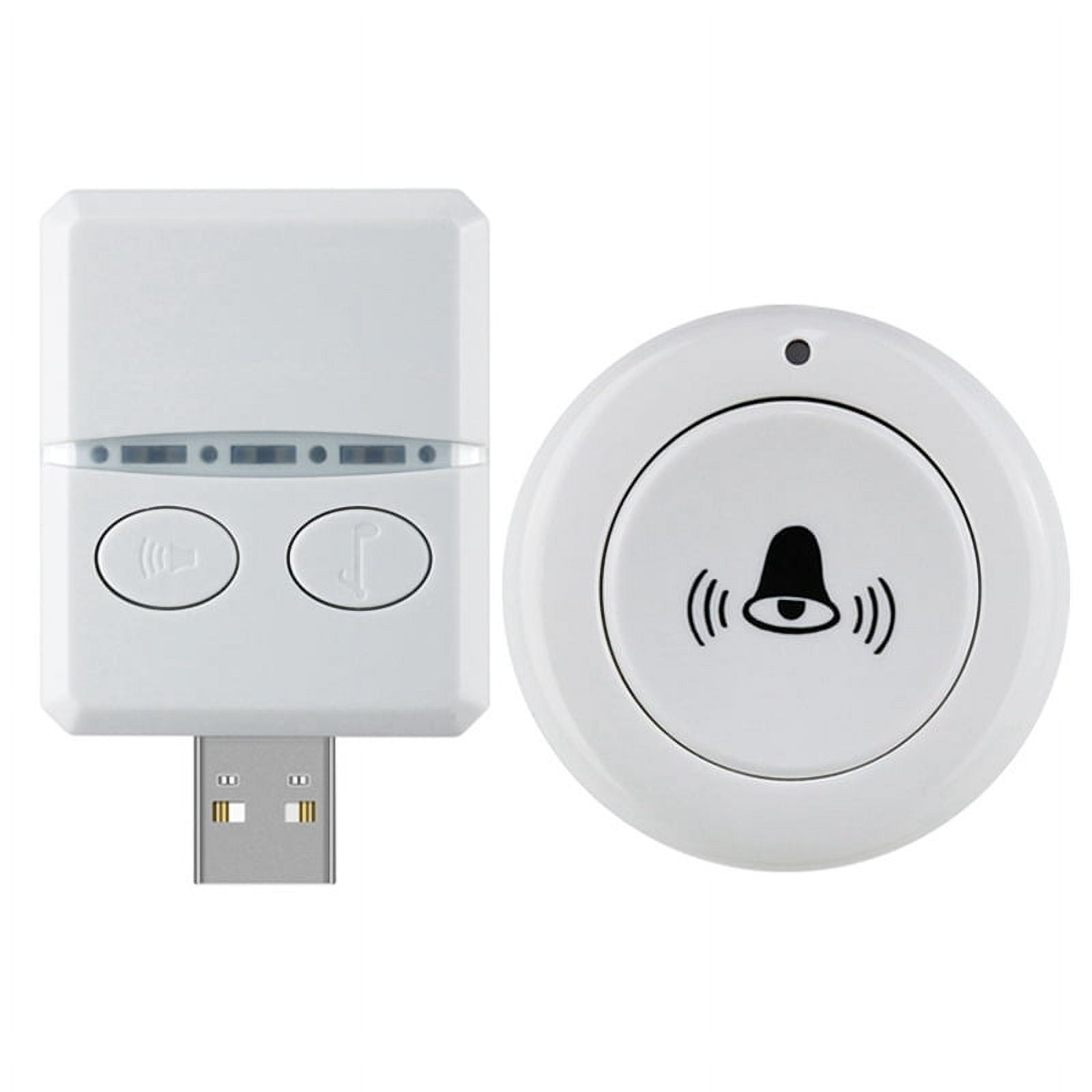Wireless Doorbell USB Smart Door Bell Wireless Remote Doorbell Kit No ...
