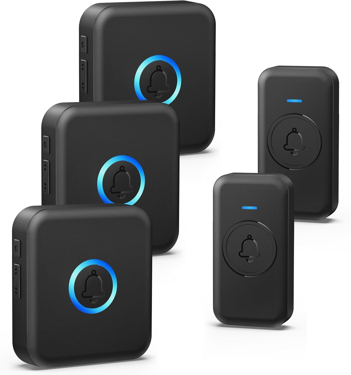 Wireless Doorbell, Waterproof Door Bell with 60 Chimes, 5 Volume Levels ...