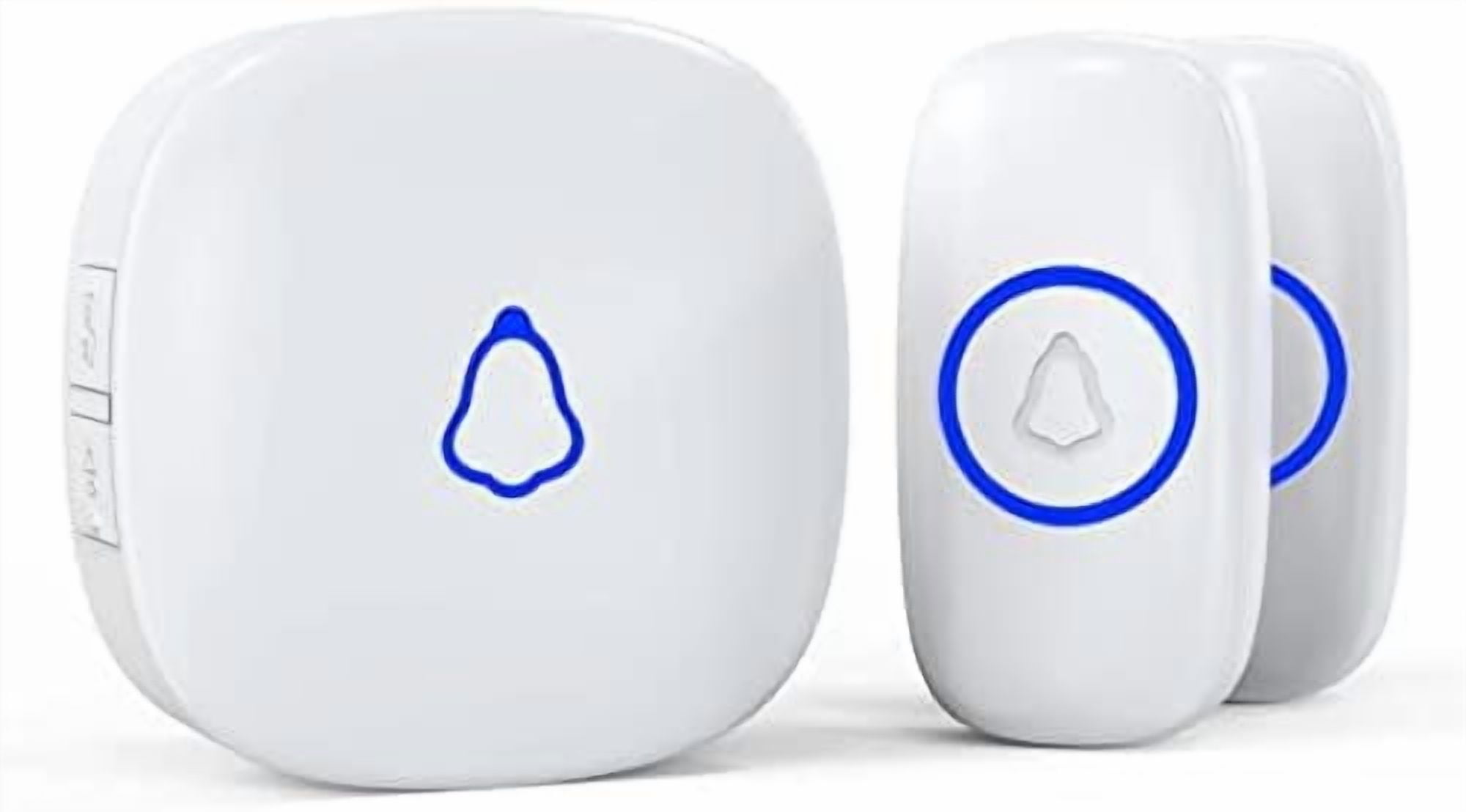 Wireless Doorbell, Waterproof Door Bell Ringer Wireless 1000ft Range, 2 ...