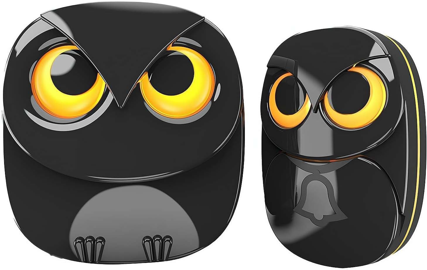 Wireless Doorbell, Weatherproof IP55 Cute Owl Doorbell Outdoor Remote ...