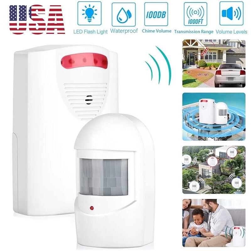 Wireless Driveway Alarm Infrared Sensor Outside Motion Sensor Alarm ...