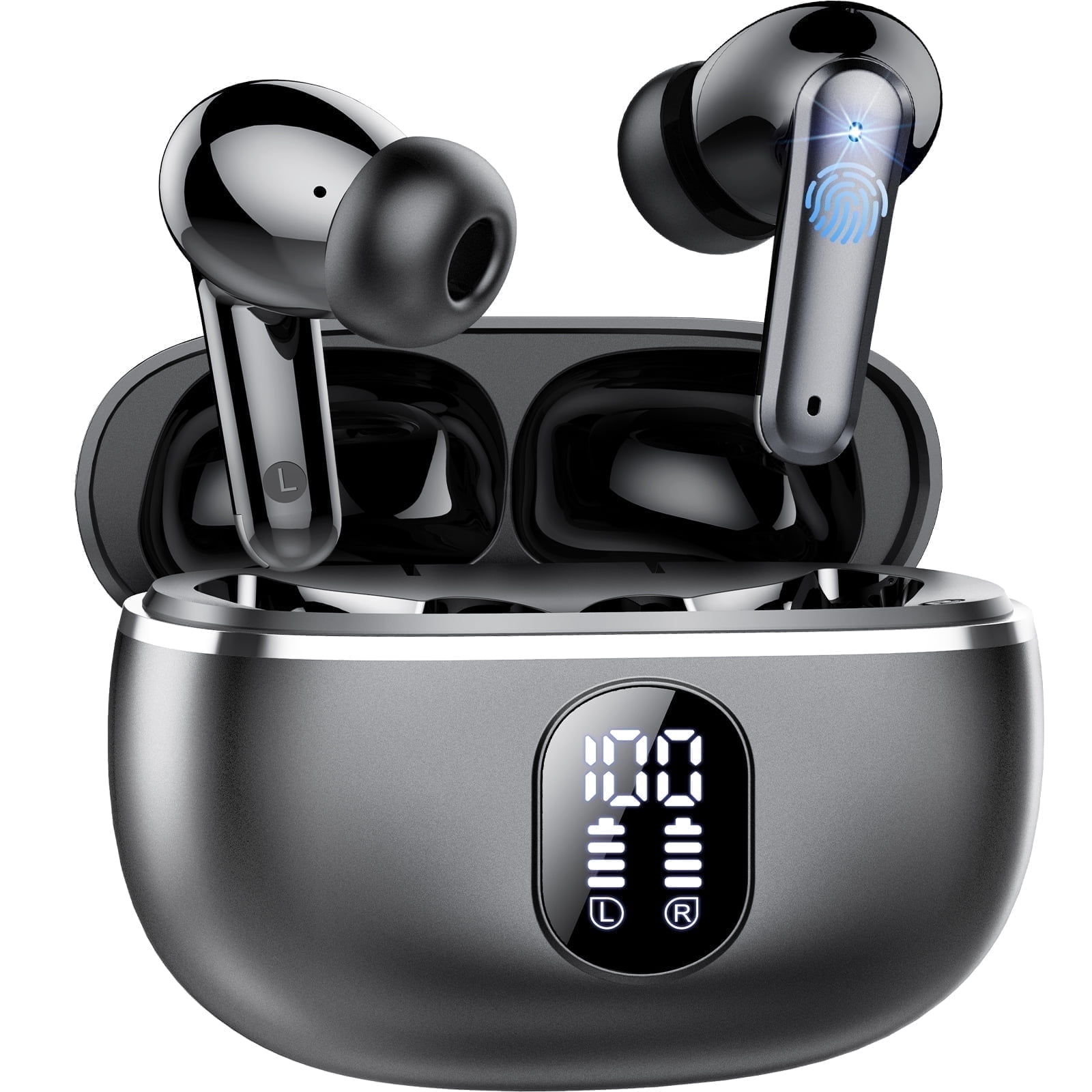 Wireless Ear Buds 50H Playback LED Power Display Earphones with ...