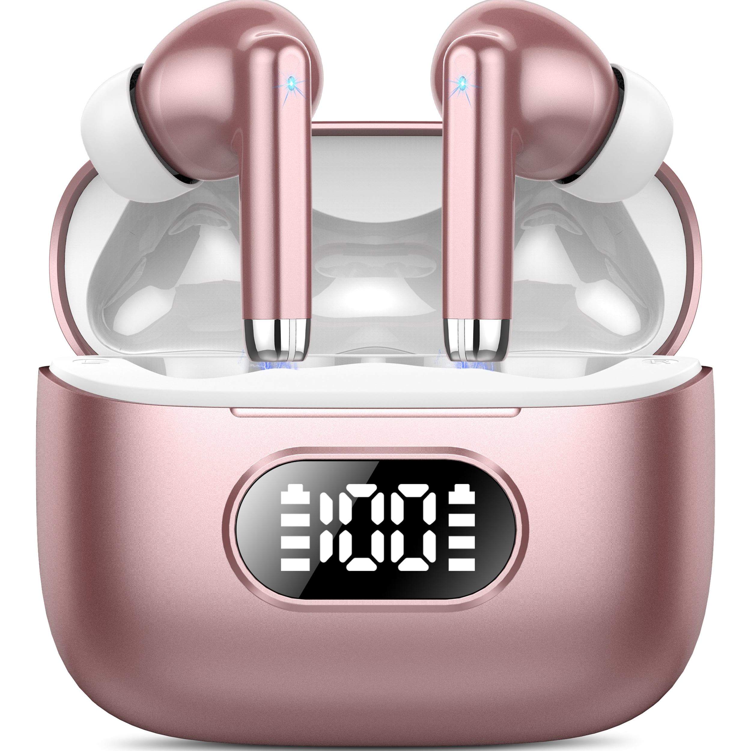 Wireless Ear Buds, Earbuds Bluetooth 5.3 Headphones 60H Playtime LED ...