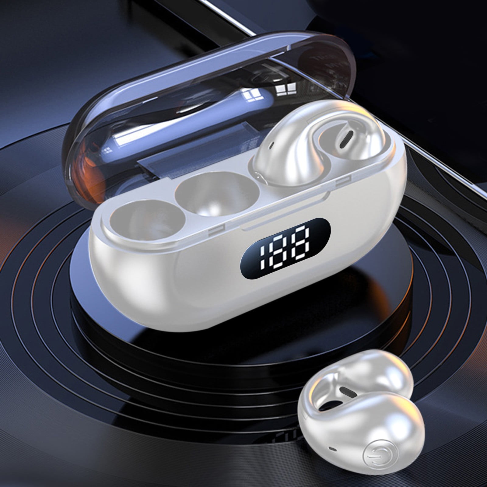 Wireless Ear Clip Bond Conduction Headphones Open Ear Ear Clip On Bone ...
