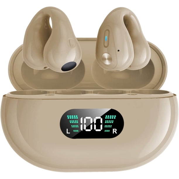 Wireless Ear Clip Bone Conduction Earbuds Open Ear Headphones Bluetooth ...