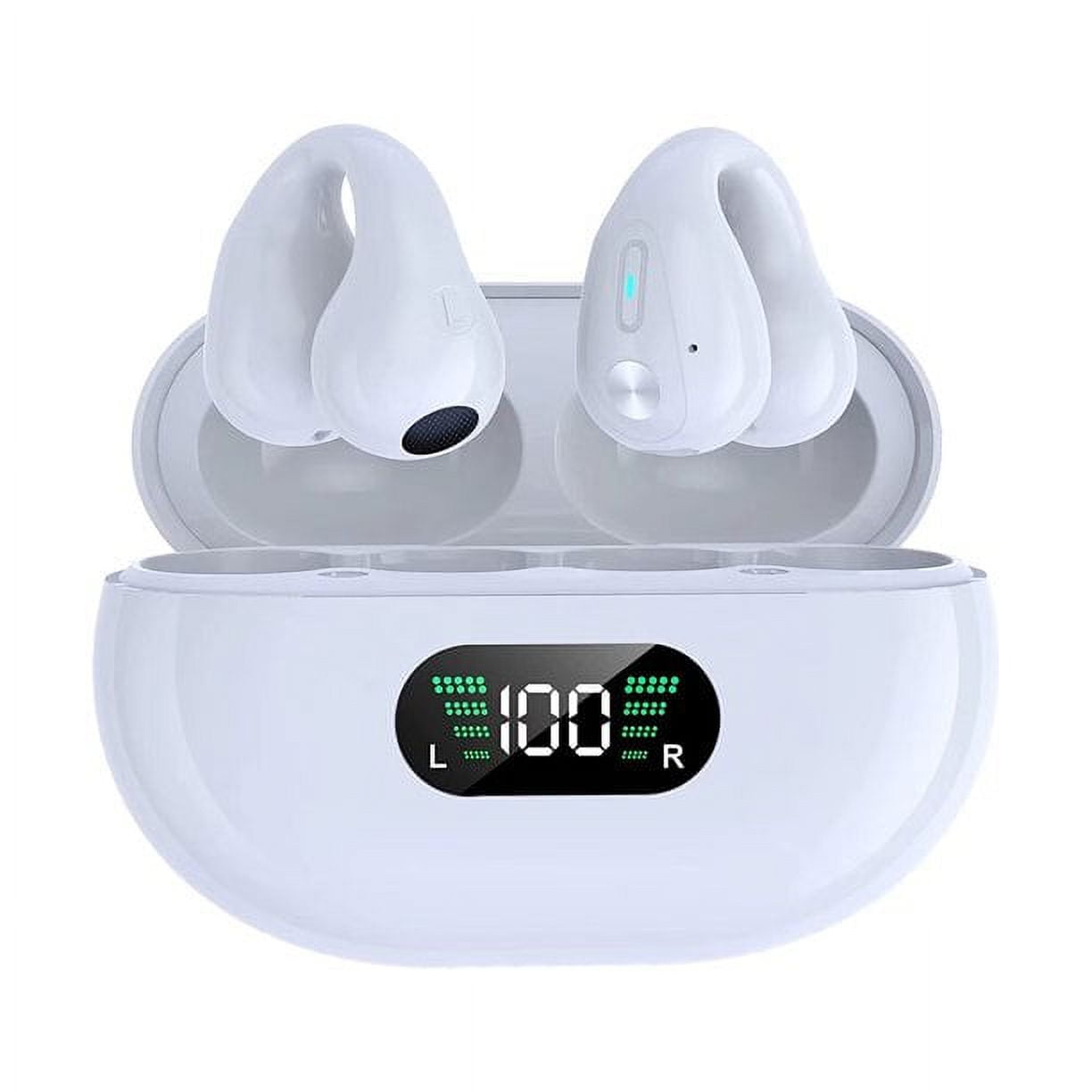 Wireless Ear Clip Bone Conduction Headphones, 2023 Upgrade Open Ear ...