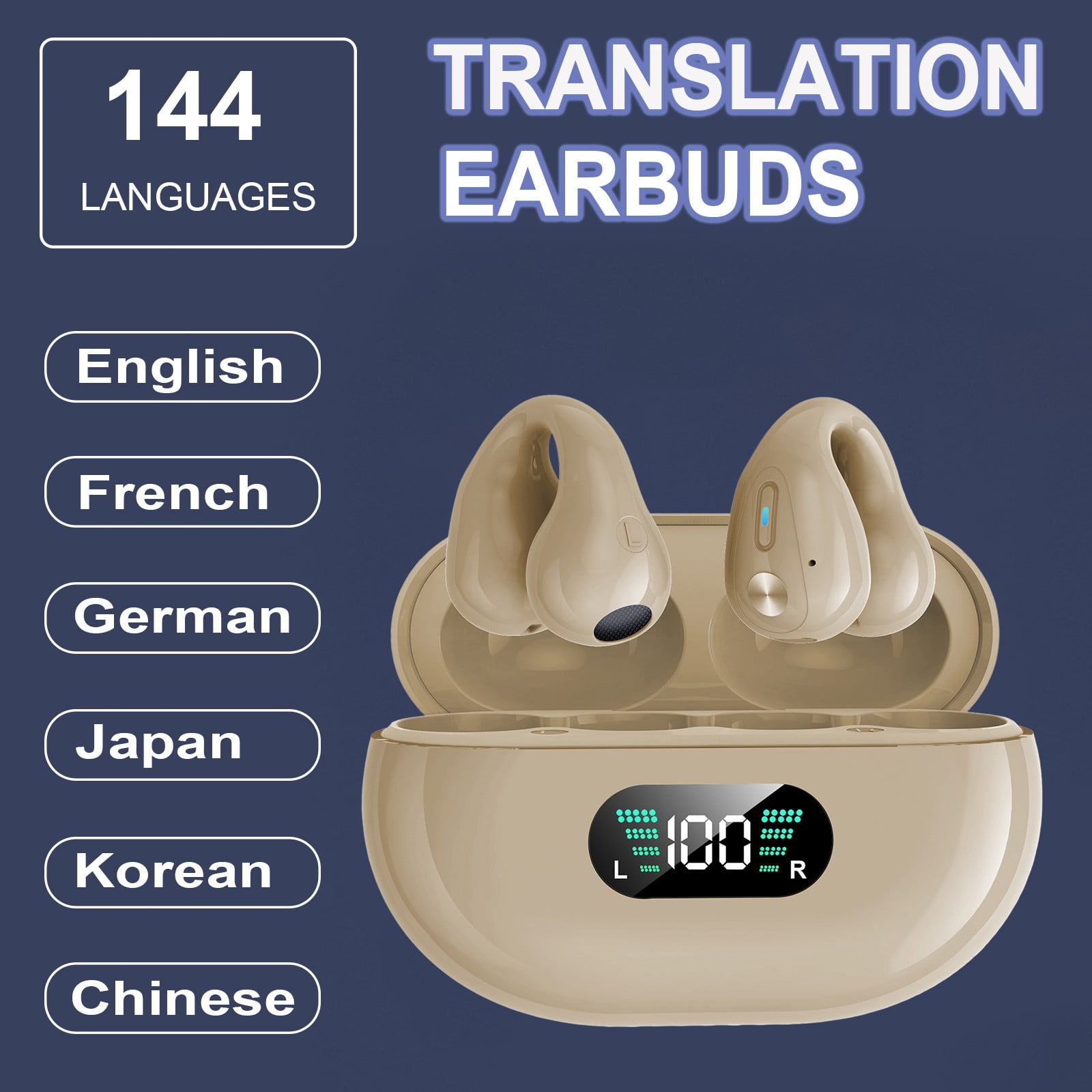 Wireless Ear Clip Headphones, Bluetooth Open Ear Sport Earbuds for ...