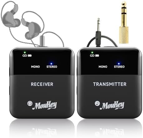 Wireless in Ear Monitor System, Stereo IEM System 2.4G Wireless with ...