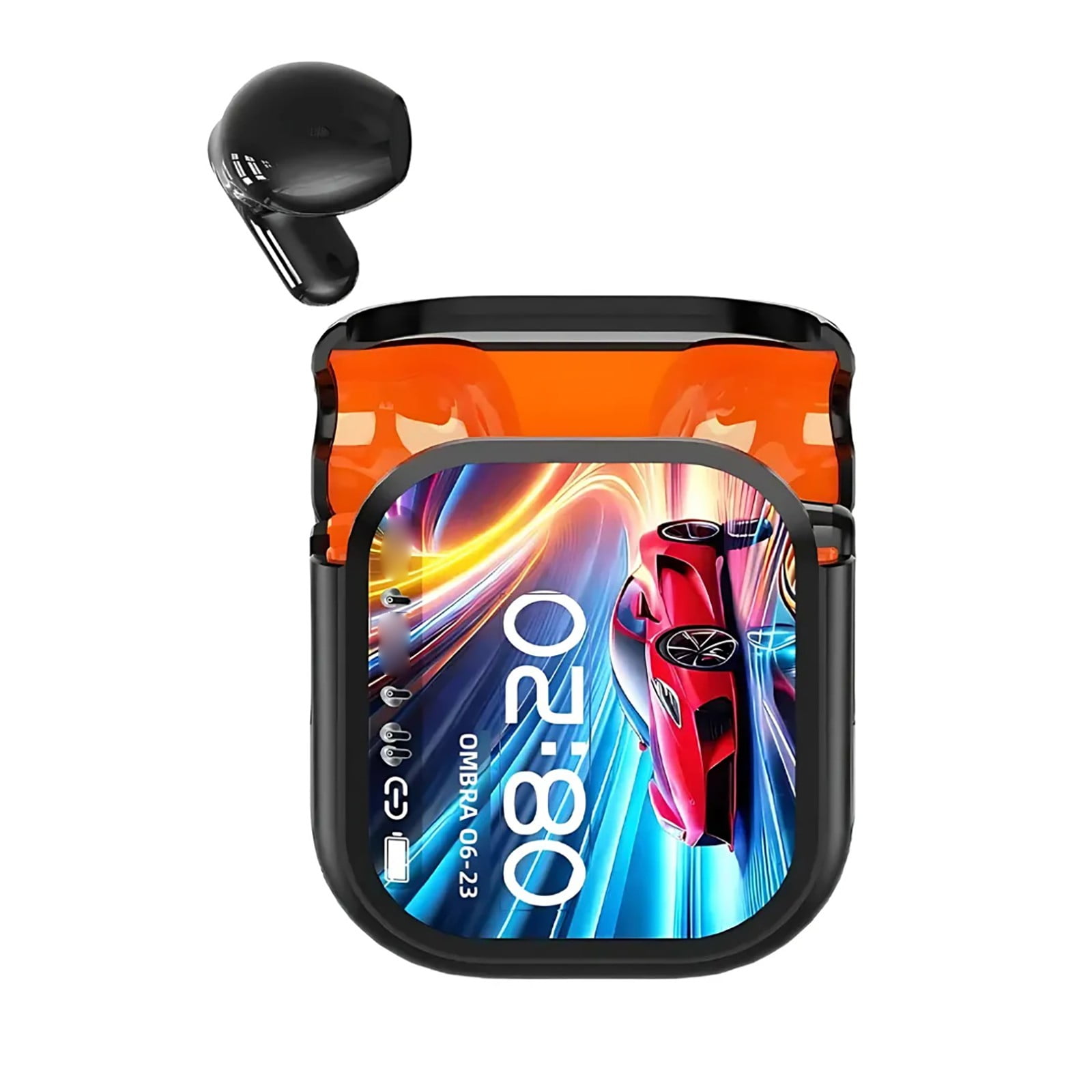 "Wireless Earbuds With 2.01 Inch Tap Control Screen & Multi Language ...