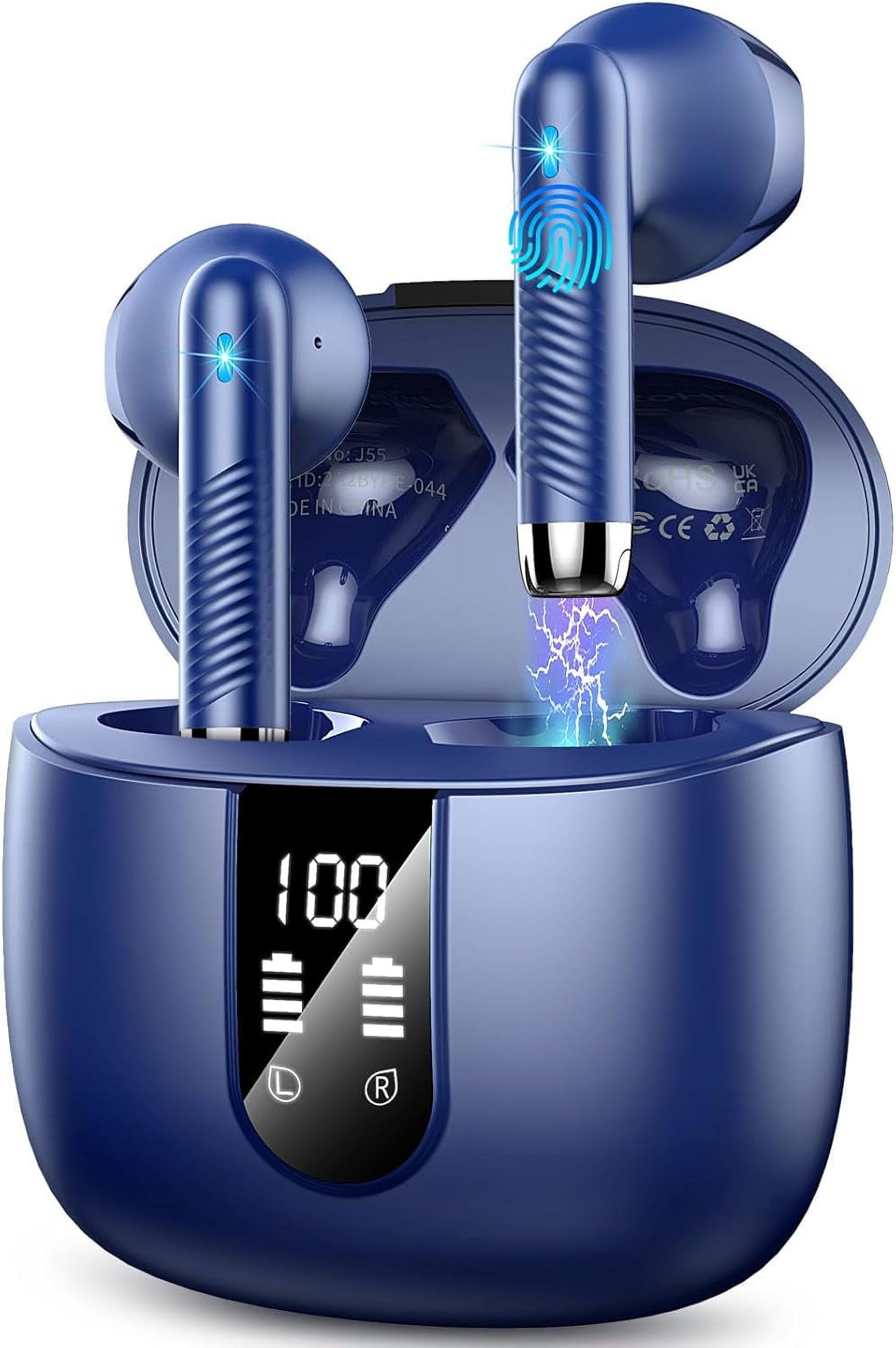 Wireless Earbuds, 2024 Bluetooth Headphones V5.3 Ear Buds Built-in ENC ...