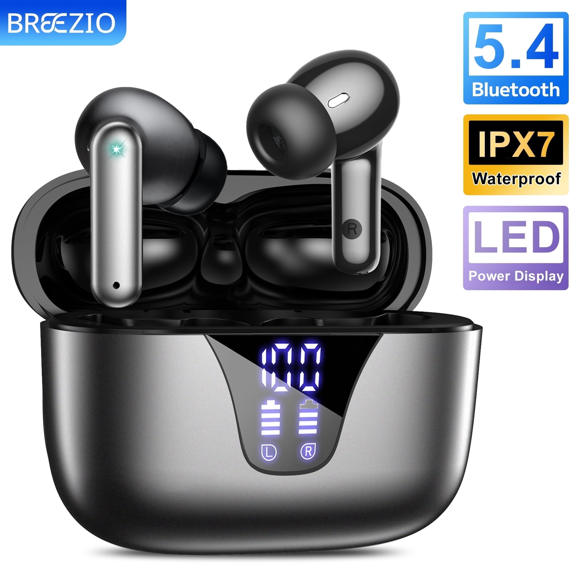 Wireless Earbuds, 2025 Bluetooth Headphones, 65hrs Stereo Deep Bass Ear ...