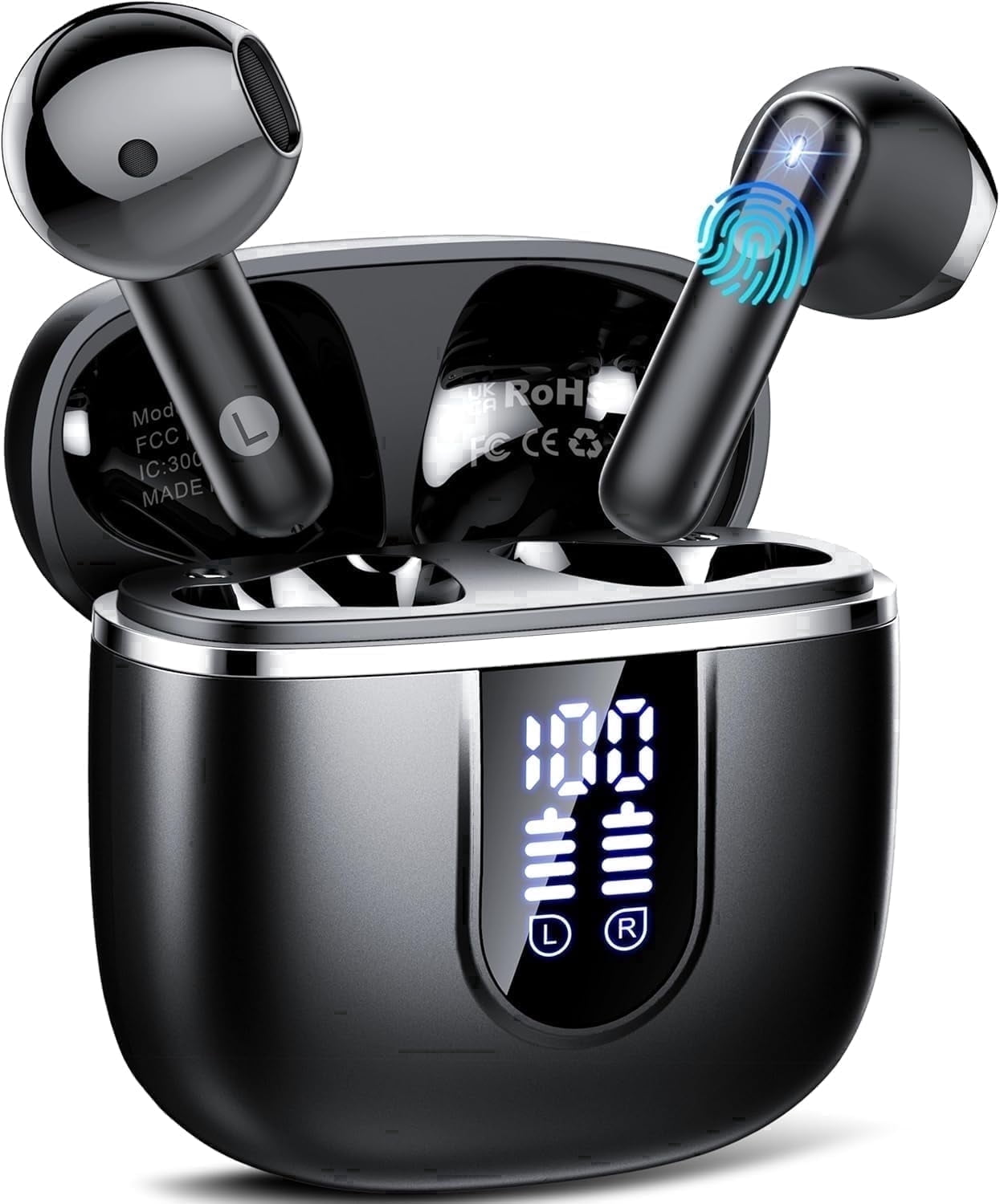 Wireless Earbuds, Bluetooth Ear Buds 5.4 Mini HiFi Stereo with 4 ENC ...