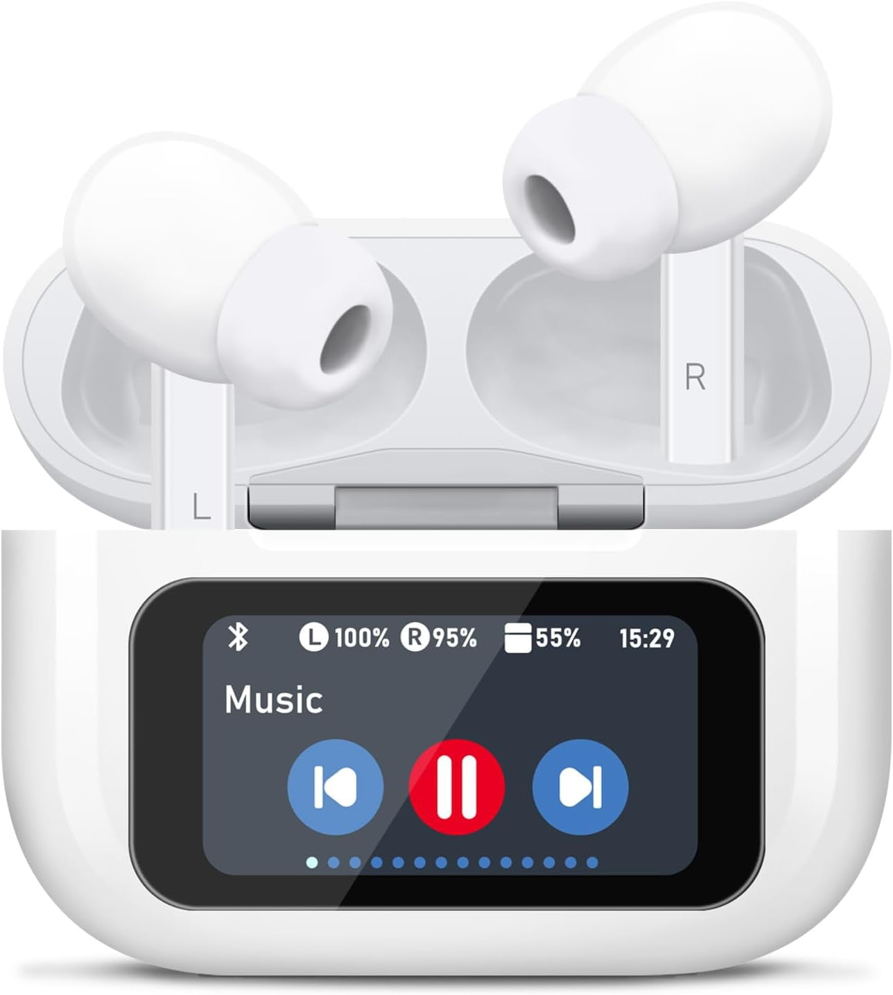Wireless Earbuds, 5.4 Bluetooth Headphones With Touch Screen Ear Buds ...