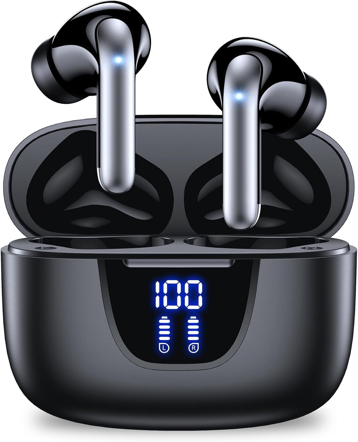 Wireless Earbuds 60Hrs Playtime Ear Buds Bluetooth Headphones with LED ...