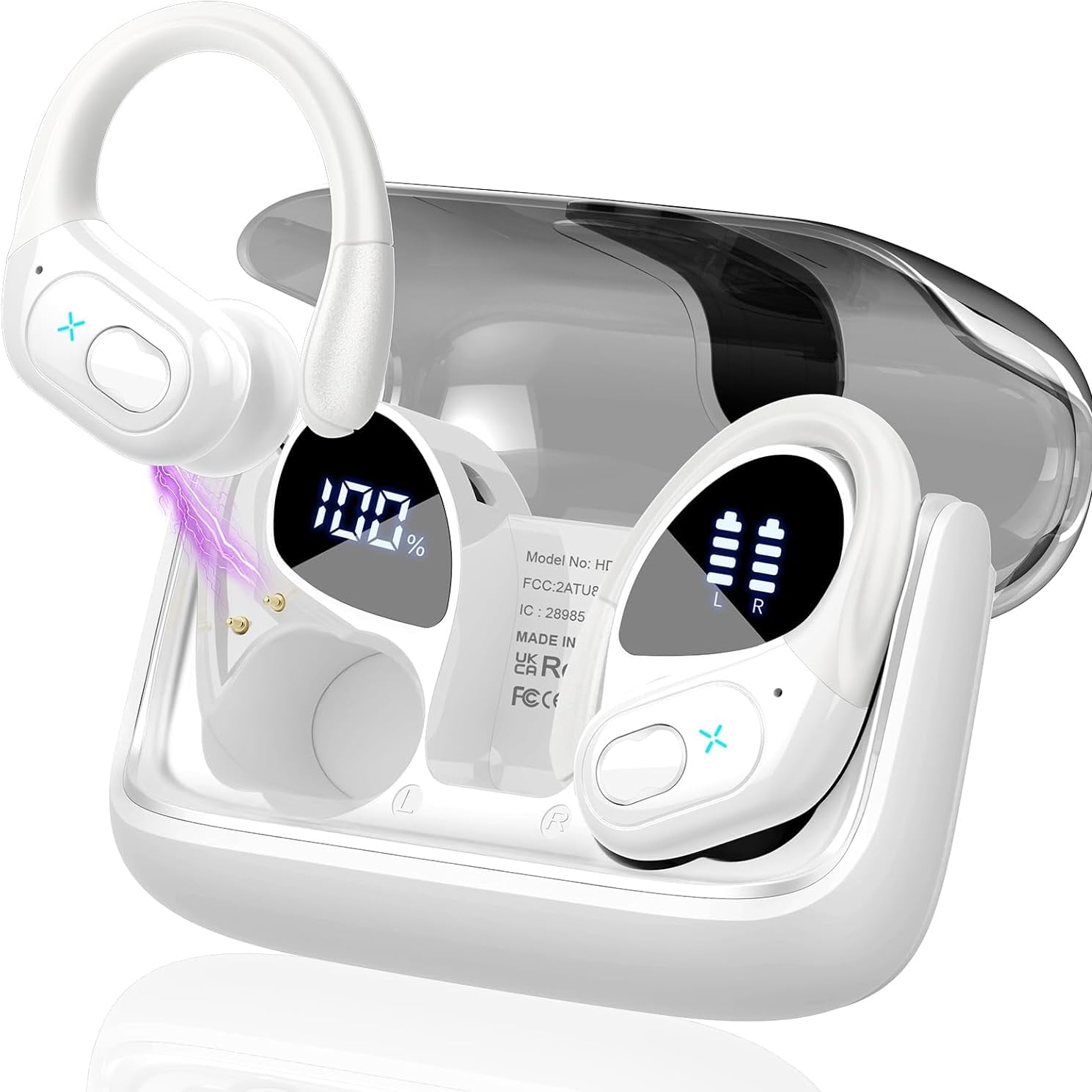 Wireless Earbuds 75Hrs Playtime Bluetooth 5.4 IPX7 Waterproof Sport ...