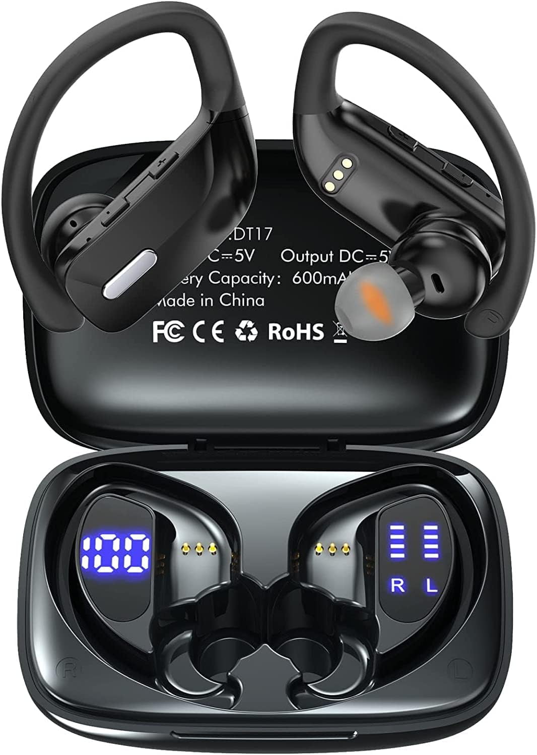 Wireless Earbuds Bluetooth 5.1 Headphones 48H Playtime Sport Earphones ...