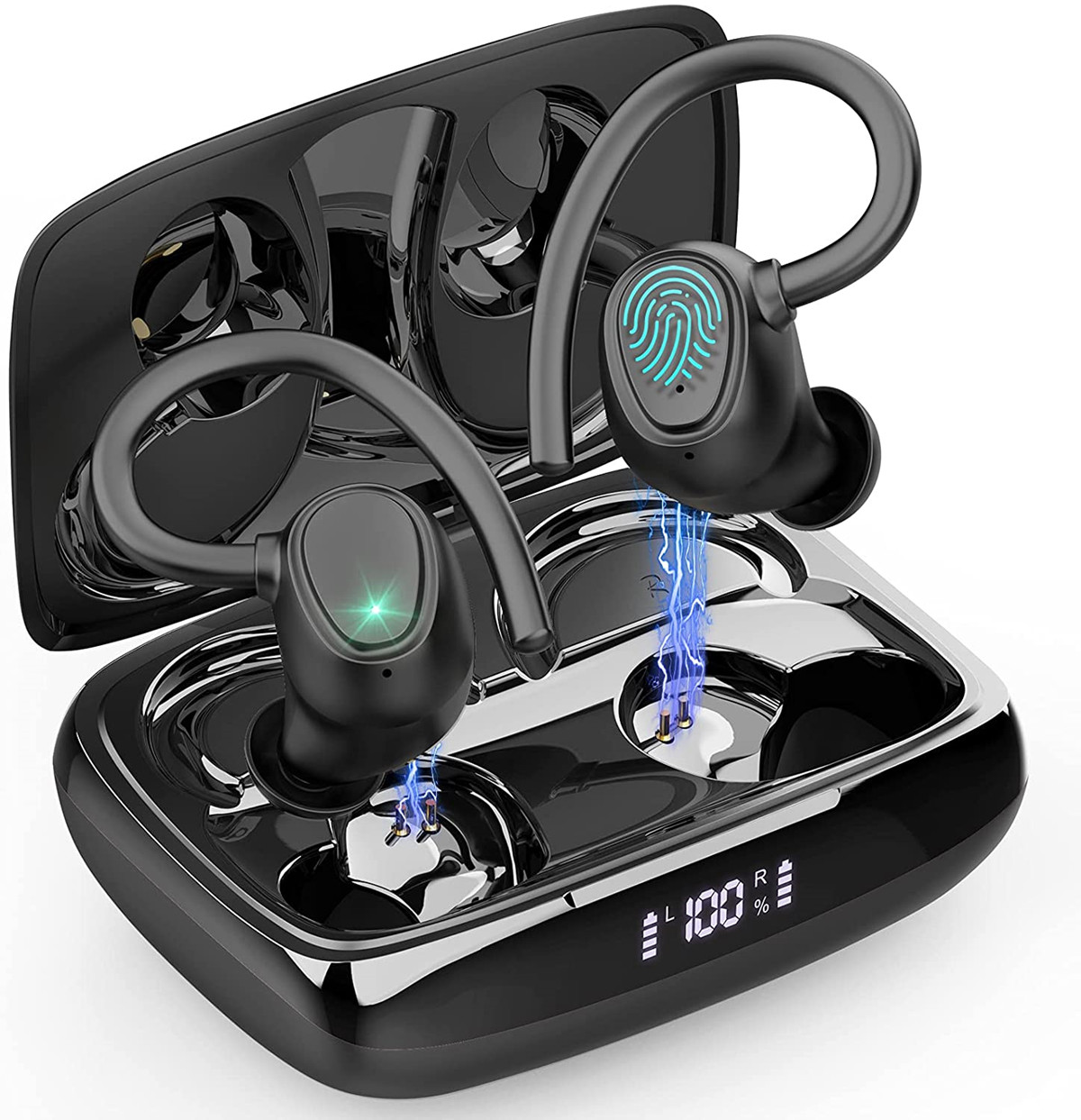 Wireless Earbuds Bluetooth 5.0 Headphones IPX7 Waterproof TWS Deep Bass ...