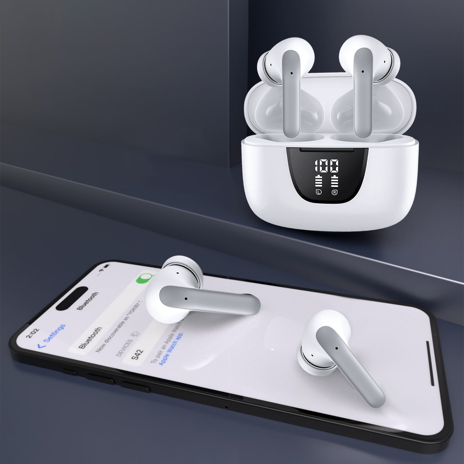 Wireless Earbuds Wireless Bluetooth 5.3 Earphones Long Range Noise Reduction Realistic Wireless ...