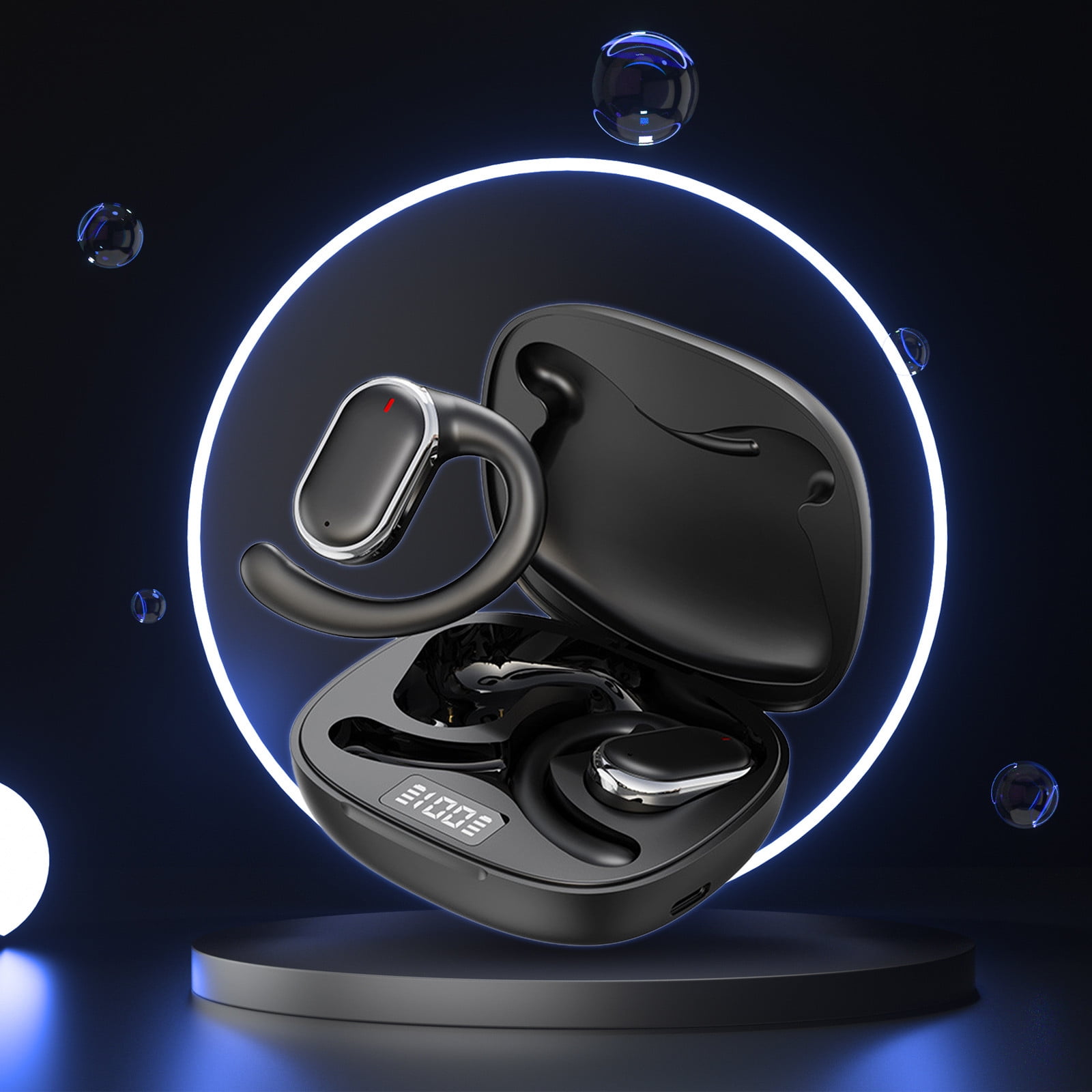 Wireless Earbuds, Bluetooth 5.3, Hanging Ear Type, Light-weight, Built ...