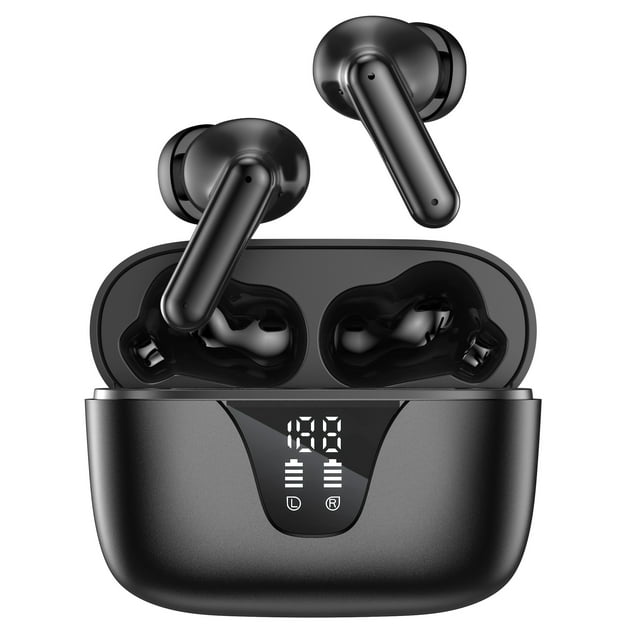 Bluetooth 5.3 Wireless Earbuds, 50H Playtime, LED Display, Microphone ...