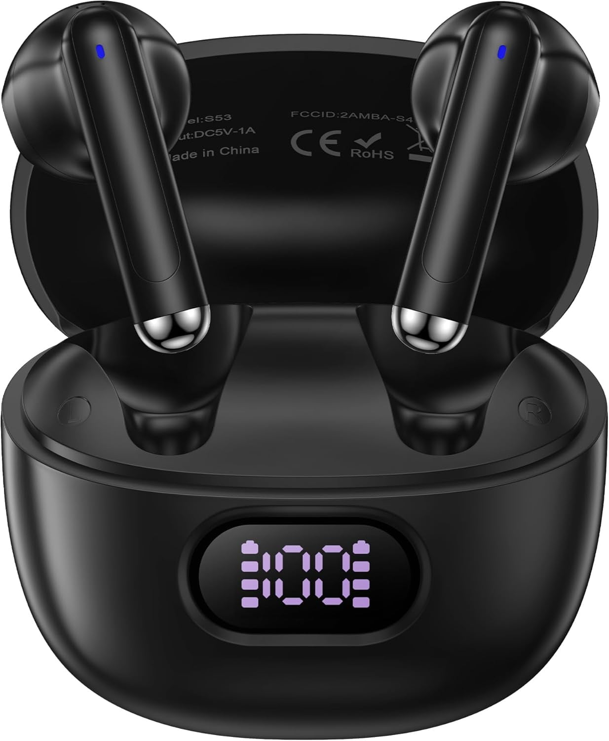 Wireless Earbuds,Bluetooth 5.3 Headphones Deep Bass Ear Buds for ...