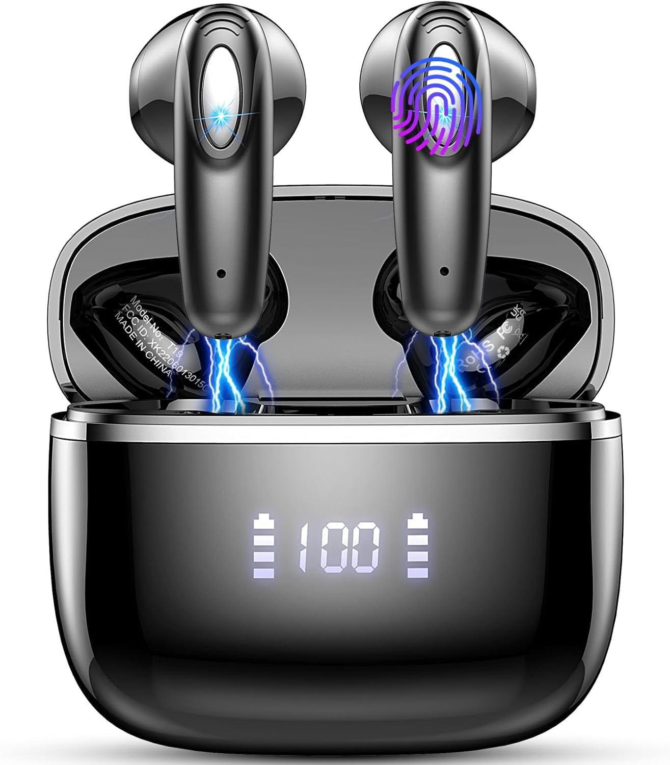 Wireless Earbuds, Bluetooth 5.3 Headphones Ear Buds Stereo Bass ...