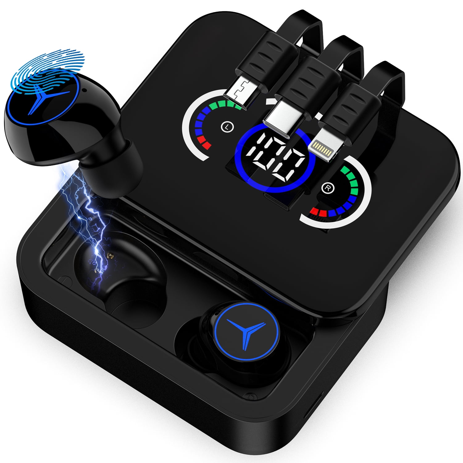 Wireless Earbuds Bluetooth 5.3 Headphones IPX7 Waterproof Deep Bass ...