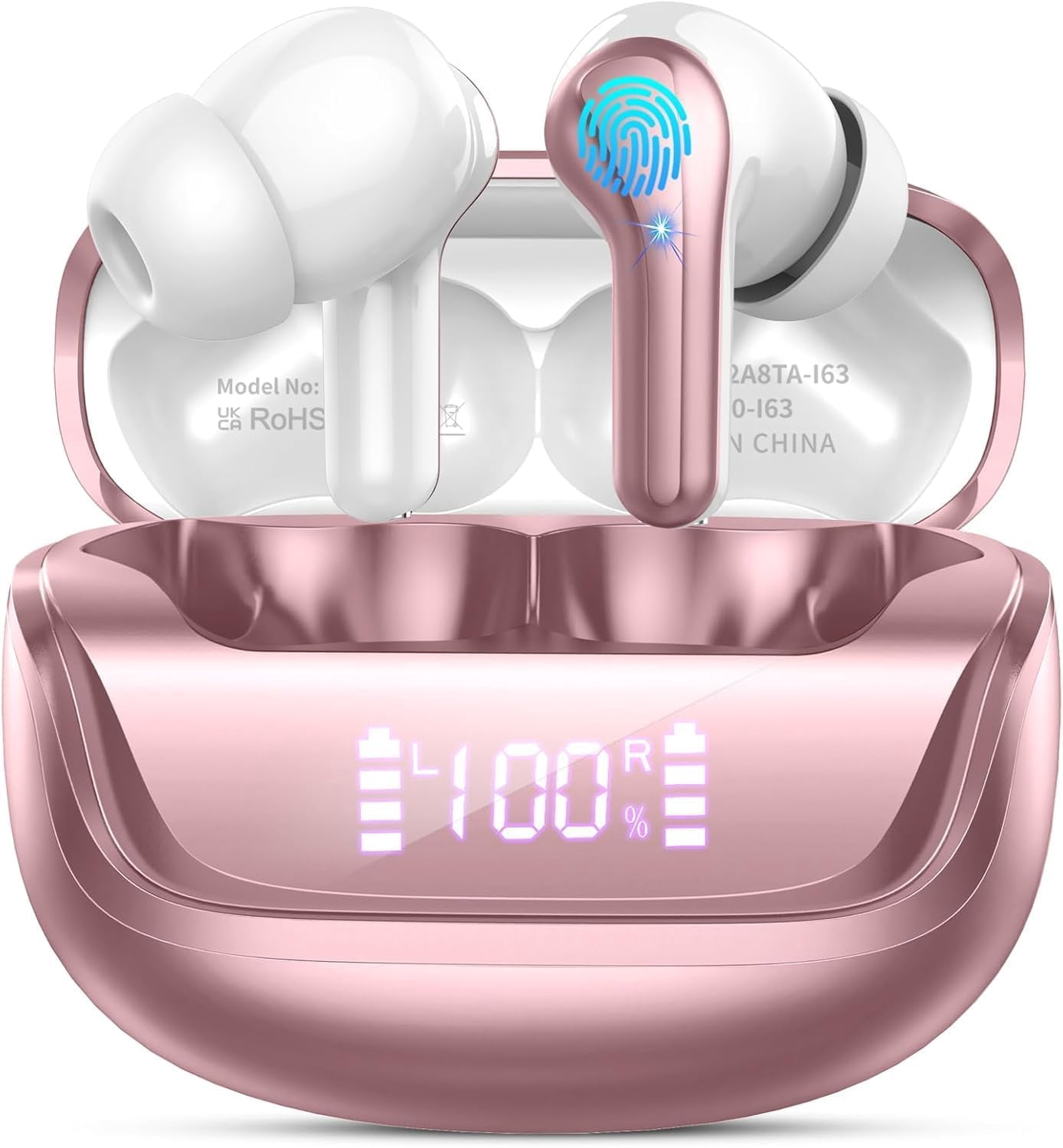 Wireless Earbuds, Bluetooth 5.4 Headphones Deep Bass Stereo, in-Ear ...