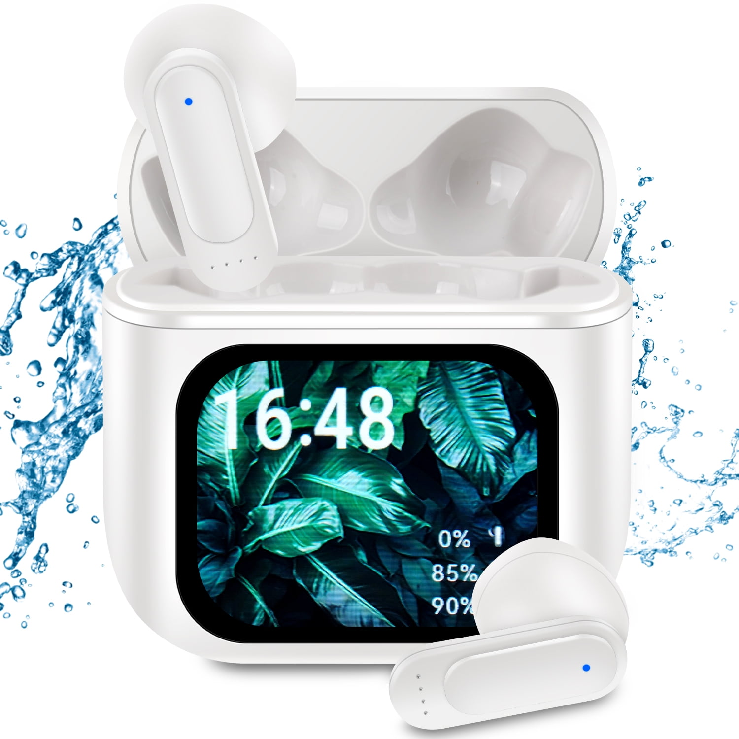 Wireless Earbuds,Bluetooth Earbuds with Smart Touch Screen,HopePow ...
