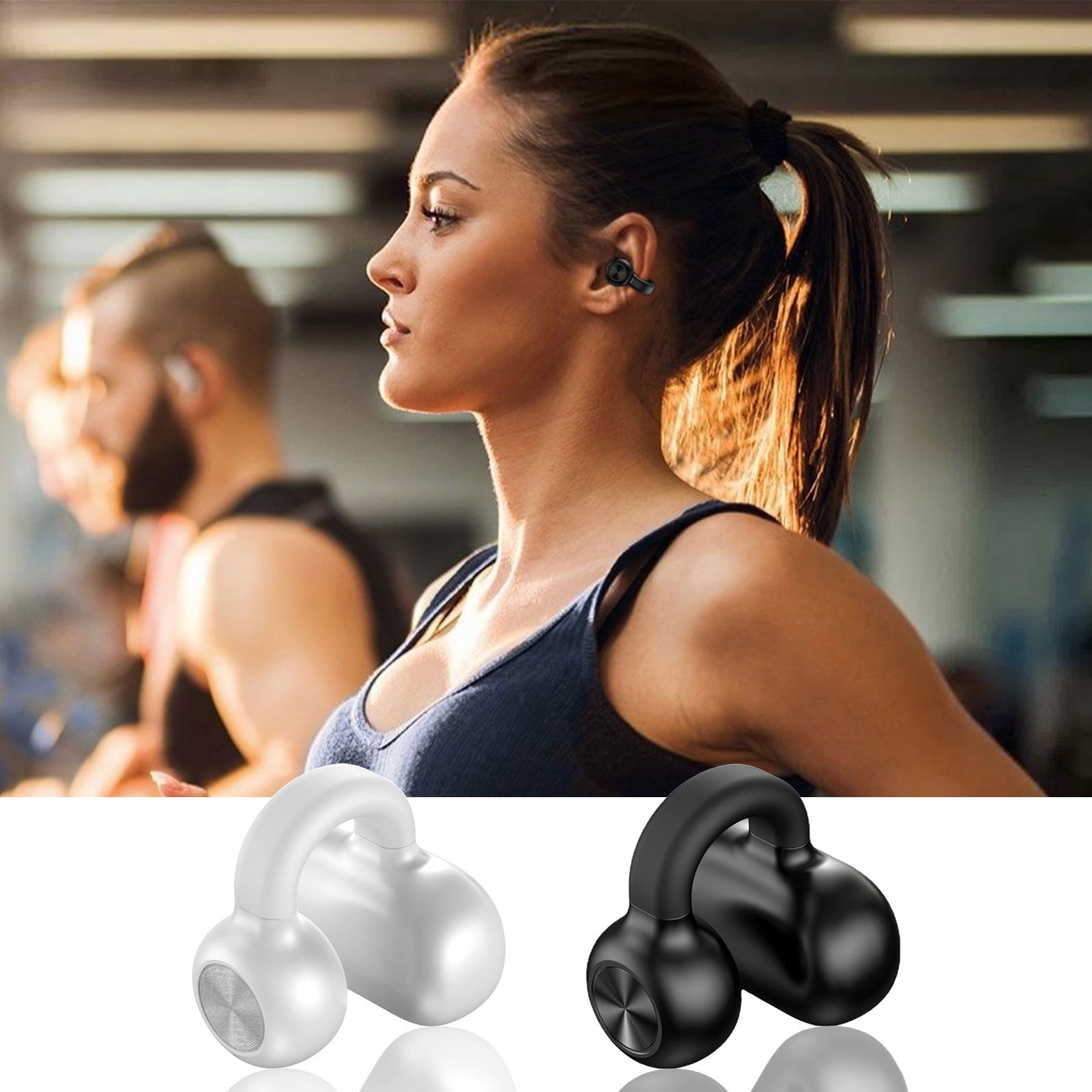 Wireless Earbuds Bluetooth Gas Conduction Wireless Earbuds Ear-Clip Gas ...