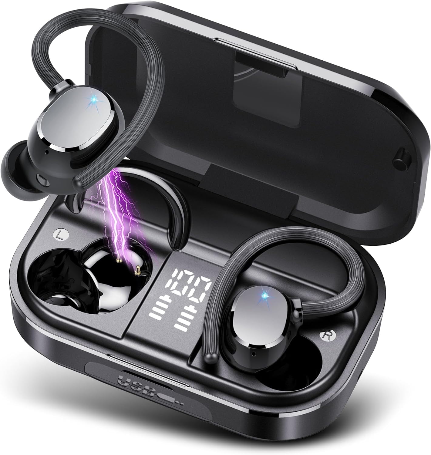 Wireless Earbuds Bluetooth Headphones 120hrs Playtime HiFi Stereo ...