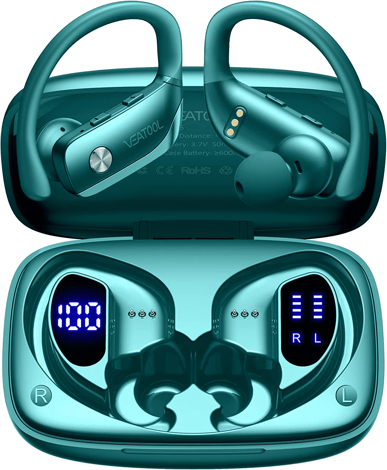 Wireless Earbuds Bluetooth Headphones 48hrs Play Back Sport Earphones ...