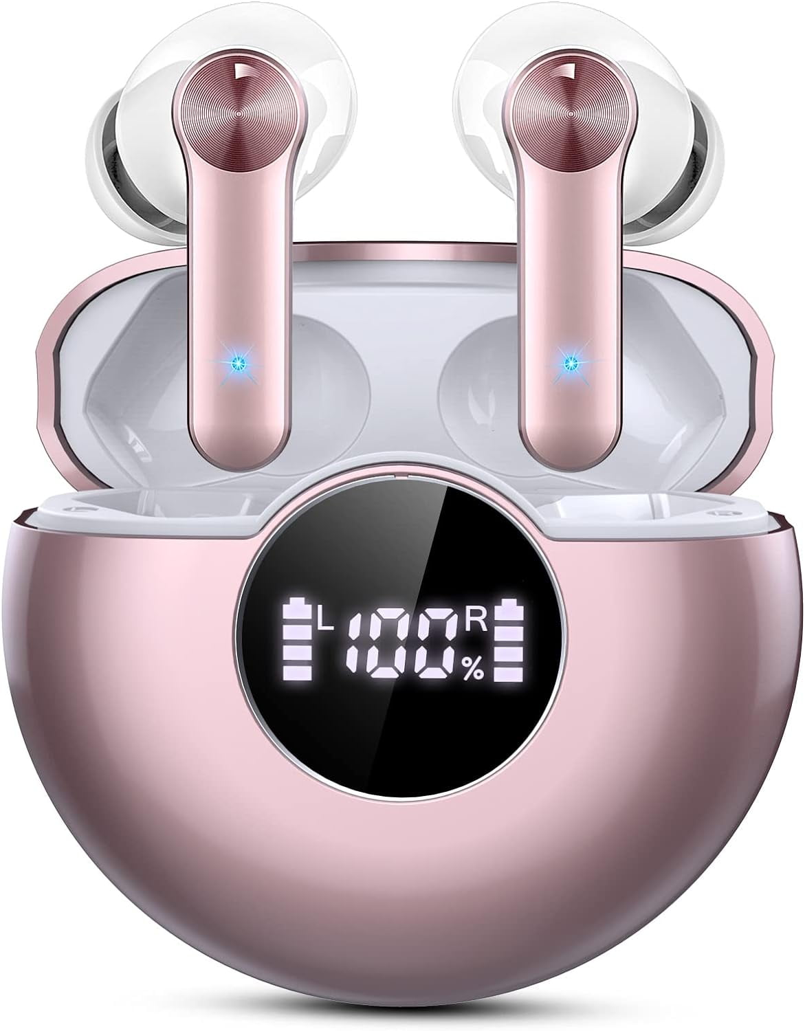 Wireless Earbuds,Bluetooth Headphones 5.3 with LED Power Display ...