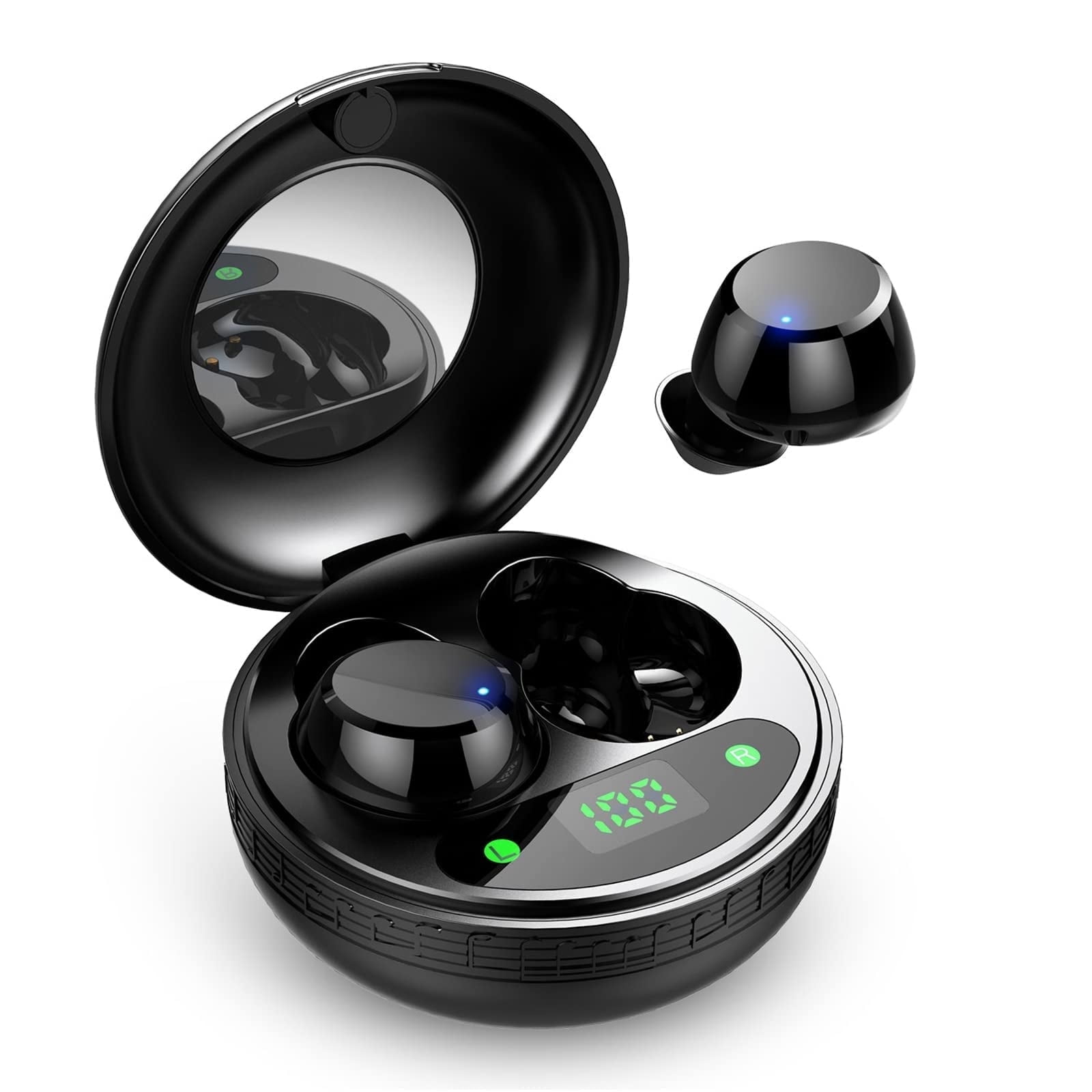 Mini Wireless Earbuds, Bluetooth Headphones 5.3 HiFi Stereo, Wireless ...