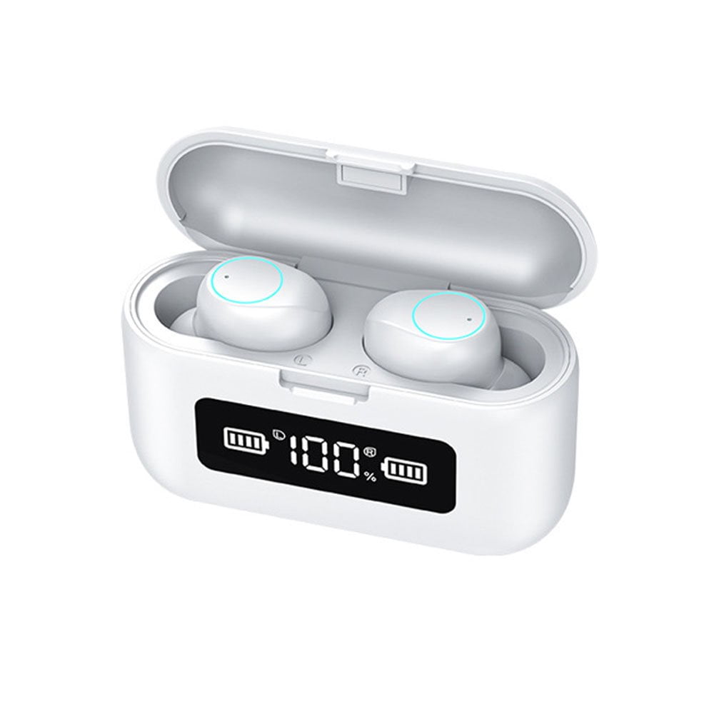 Wireless Earbuds Bluetooth Headphones, Built-in Microphone LED Digital ...