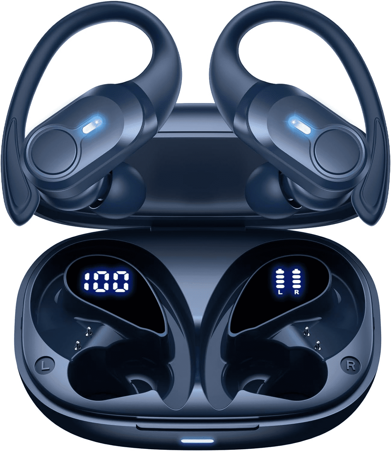 V6 Bluetooth Headphones Wireless Earbuds 88Hrs Playback Sport Ear Buds ...