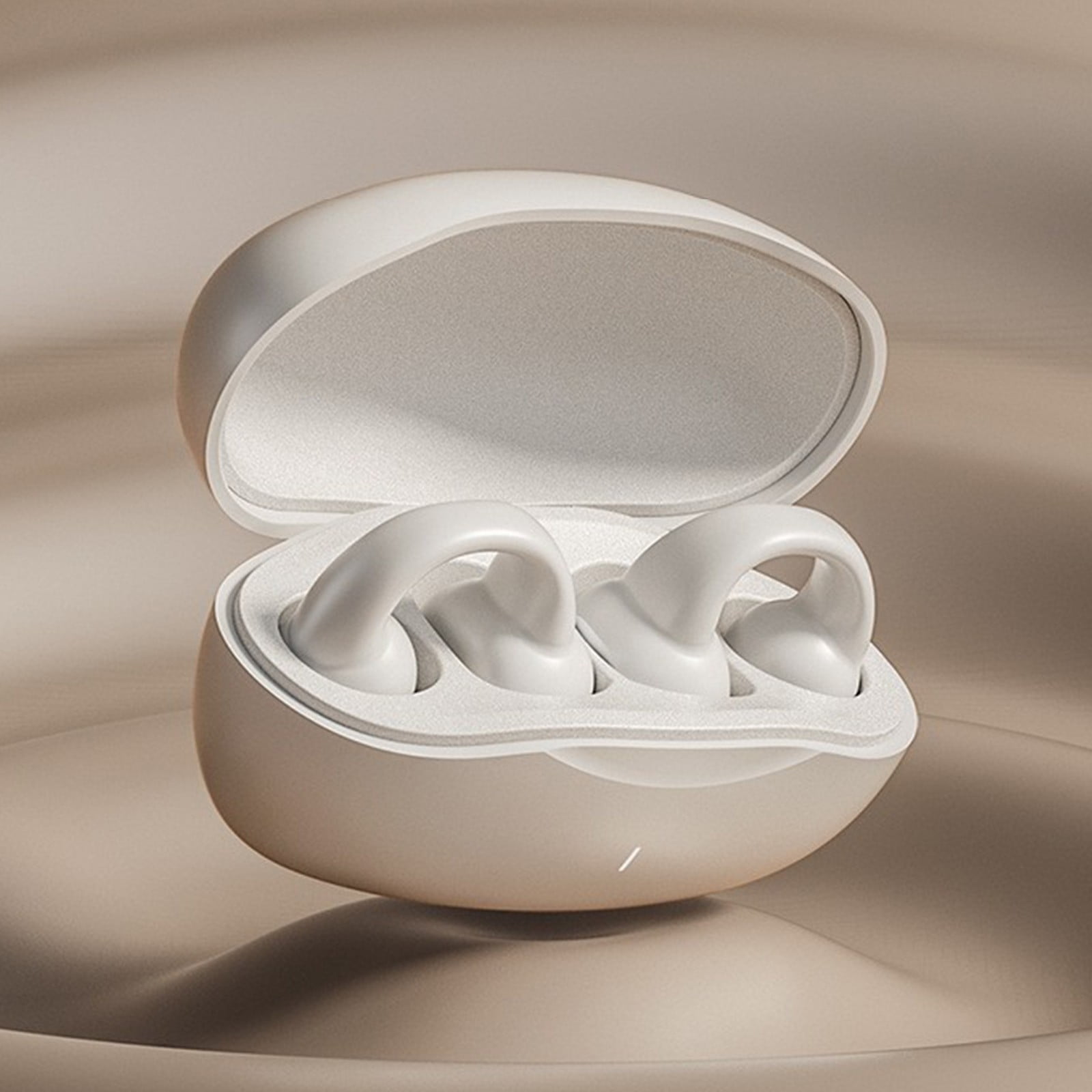 Wireless Earbuds Clip-On Ear Bluetooth Headset 9D Stereo Surround Sound ...