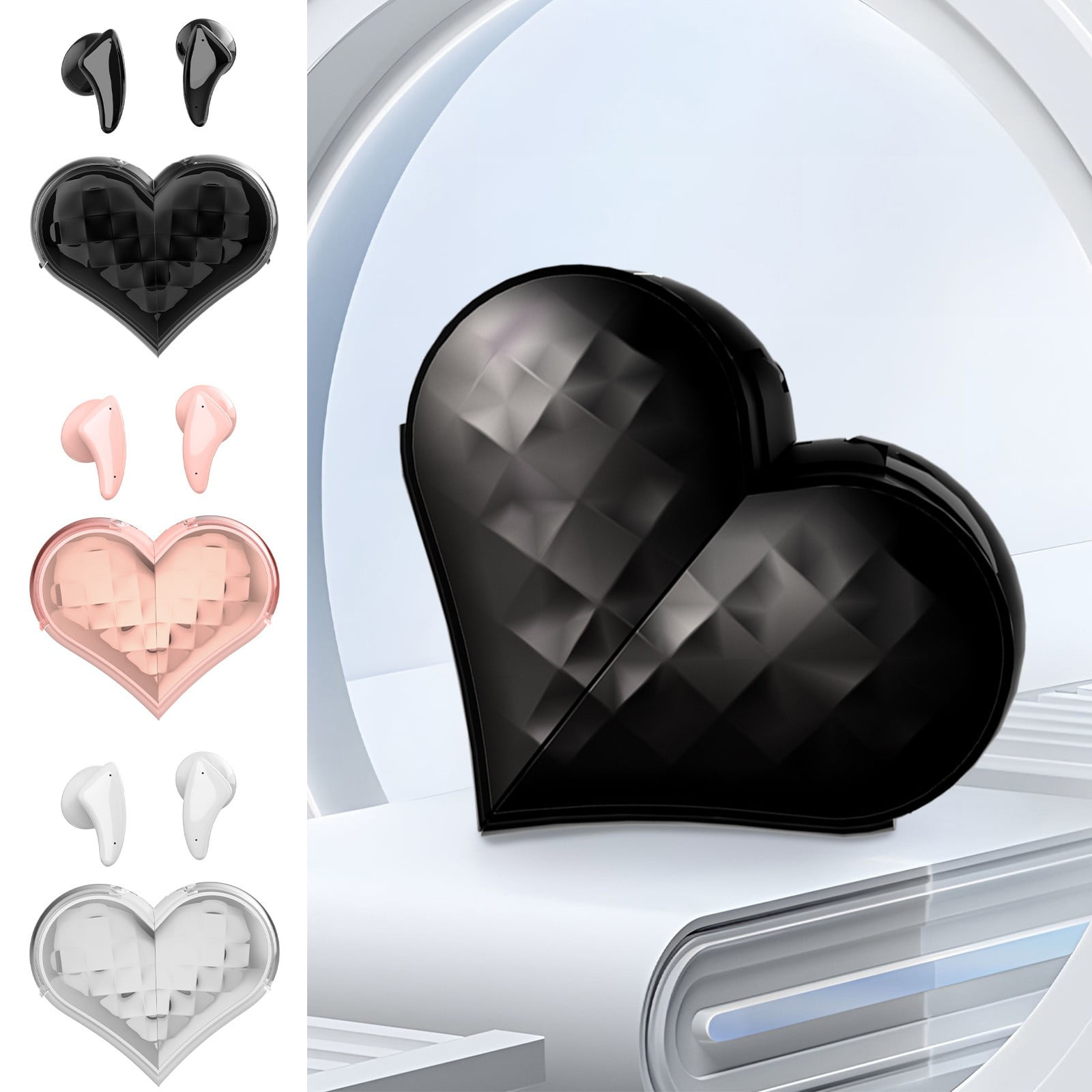 Wireless Earbuds Deformable Wireless Heart-shaped Bluetooth Headphones ...