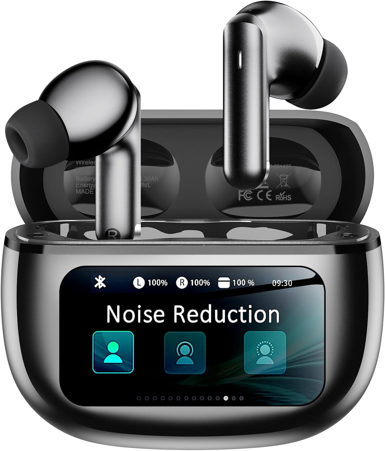 Wireless Earbuds, Ear Buds Active Noise Cancelling with Charging Case ...